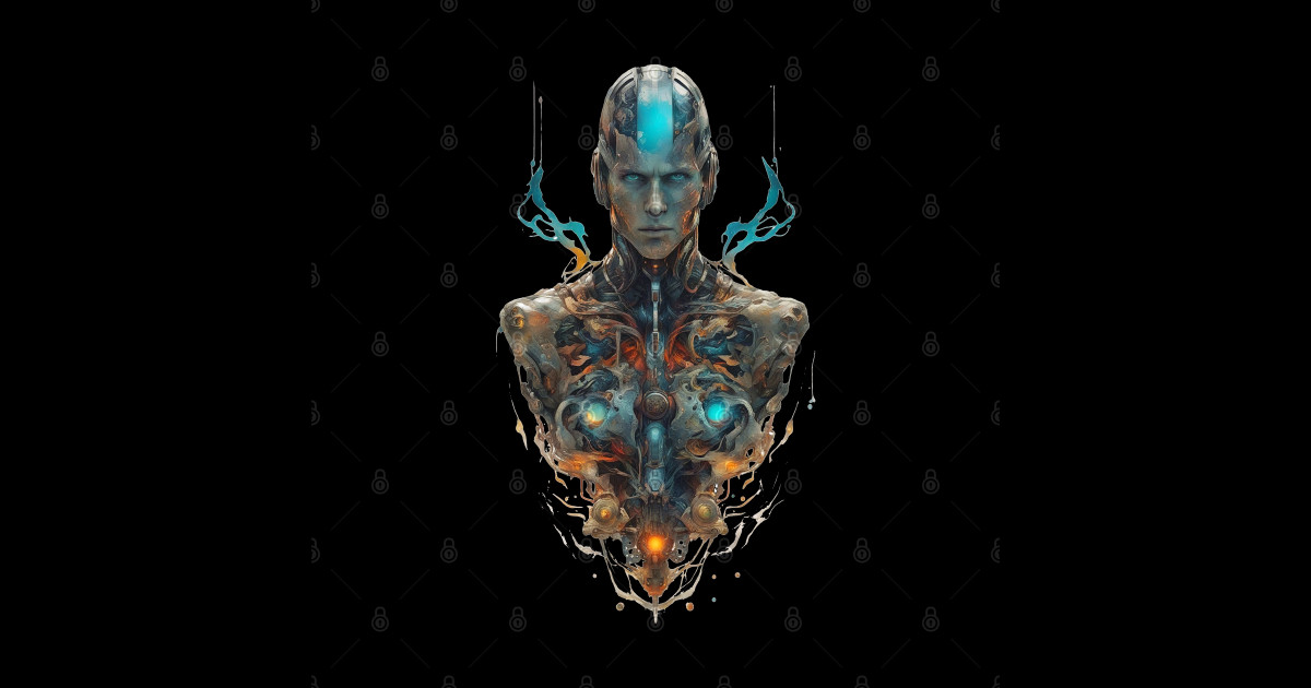 Cyborg Man from the Future - Cyborg - Sticker | TeePublic