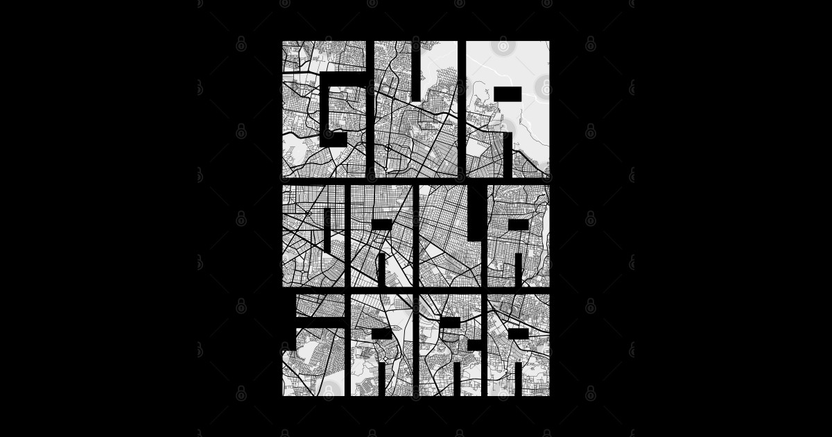 Guadalajara, Mexico City Map Typography - Light - Guadalajara - Sticker ...