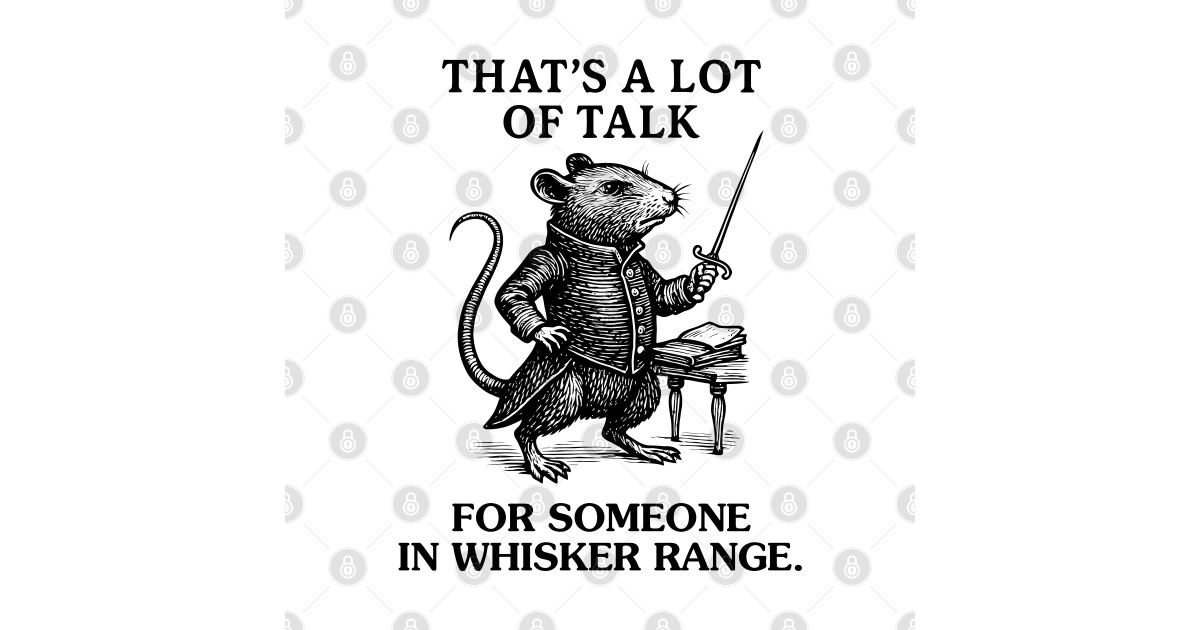 THAT'S A LOT OF TALK FOR SOMEONE IN WHISKER RANGE. - Mouse Meme - T ...