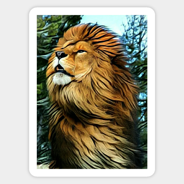 The lion - Lion - Sticker | TeePublic