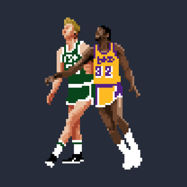 Larry Bird & Magic Johnson Pixel - Larry Bird - T-Shirt sold by ...