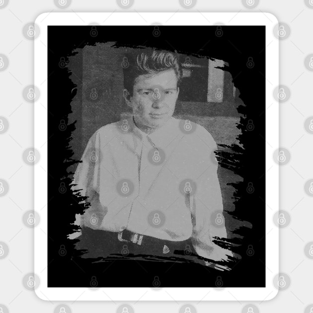 Rick astley // Retro Poster - Rick Astley - Sticker | TeePublic