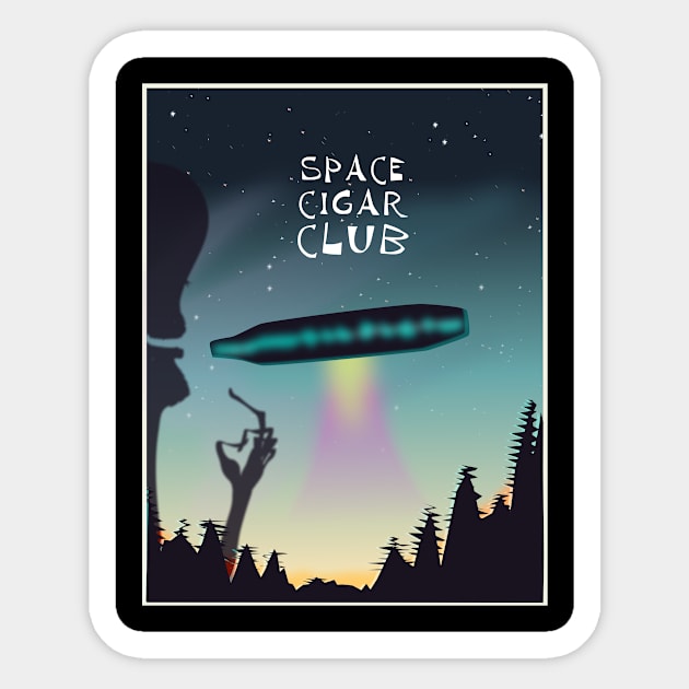 Space cigar club - Space Cigar - Sticker | TeePublic