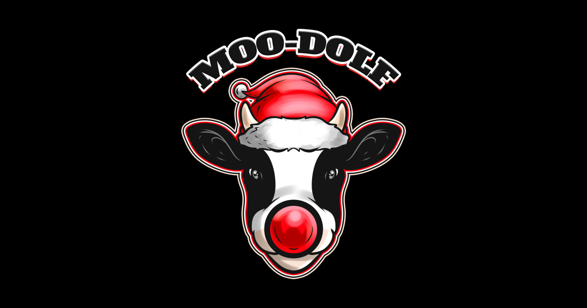 Cow Dressed As Rodolf The Reindeer Moo-dolf Christmas - Christmas ...