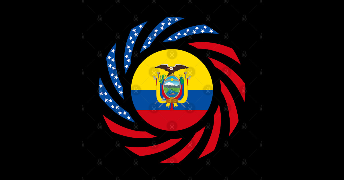 Ecuadorian American Multinational Patriot Flag Series - Ecuadorian ...