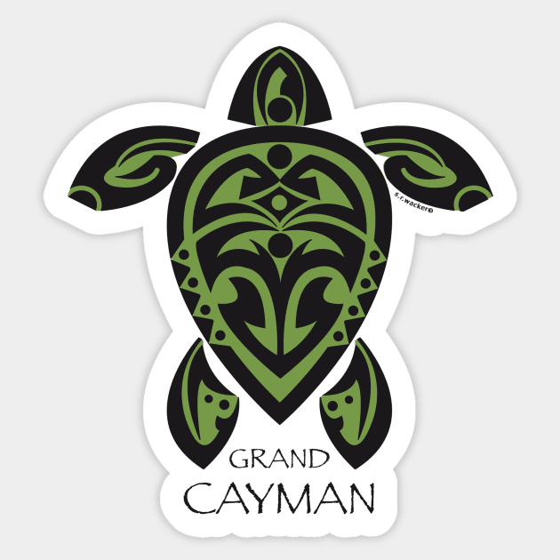 Black & Green Tribal Turtle Tattoo / Grand Cayman - Cayman Islands ...
