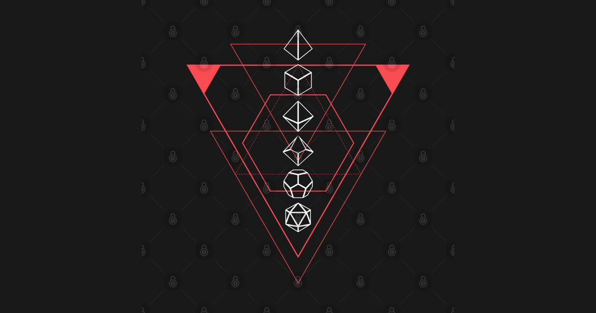 Minimalist Polyhedral TRPG Tabletop RPG Gaming Addict - Dungeons And ...