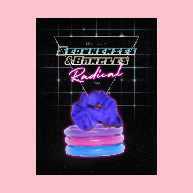 80s Retro Ad for Scrunchies and Bangles - 80s Retro Ad - T-Shirt ...