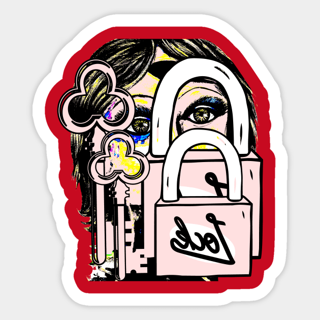 Lock and key - Lock - Sticker | TeePublic