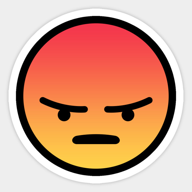 Angry - Emoticons - Sticker | TeePublic