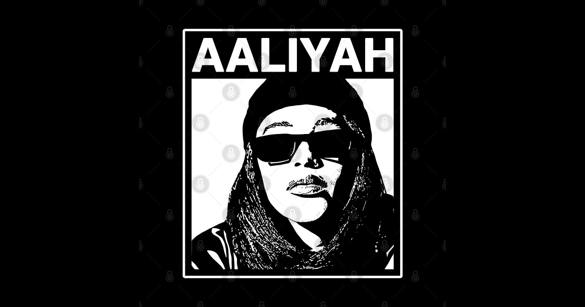 Aaliyah 80s 90s // Vintage Minimalist Fanart - Aaliyah - Sticker ...
