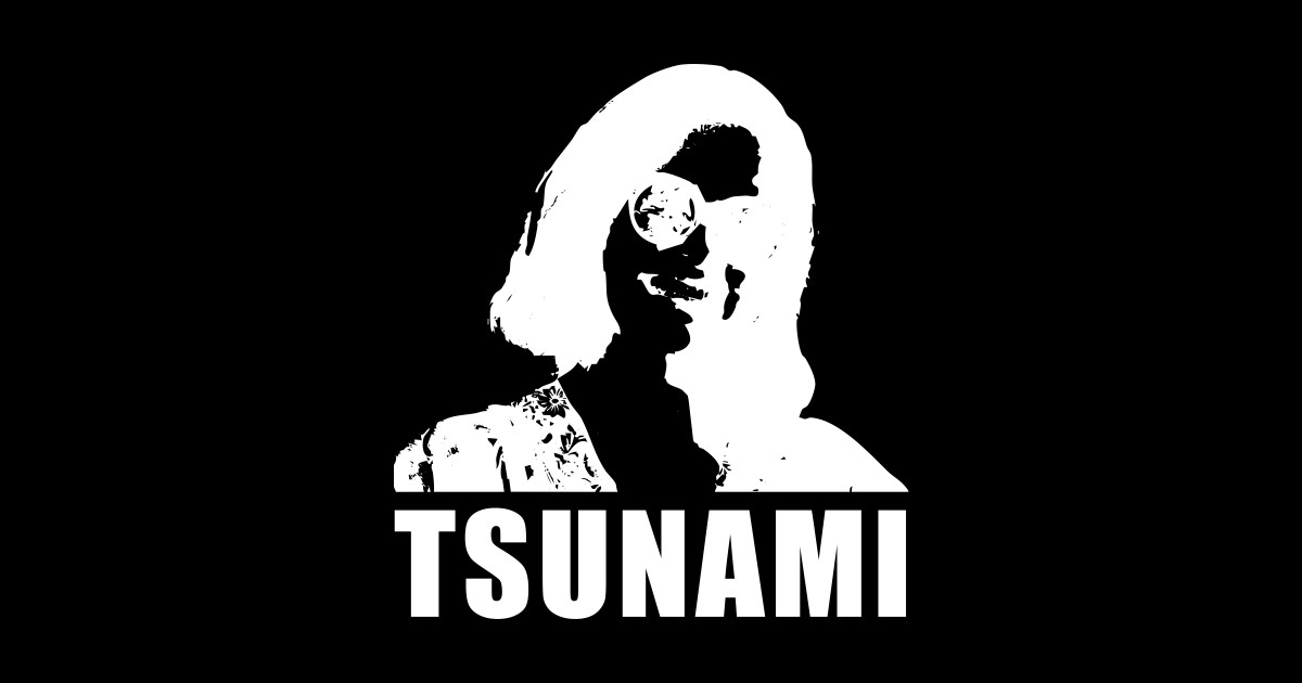 TSUNAMI (in white) - Tsunami - Sticker | TeePublic