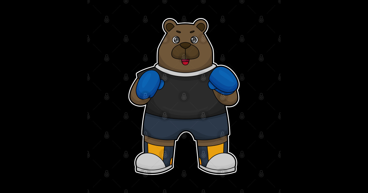 Bear Boxer Boxing gloves Boxing - Boxer - Sticker | TeePublic