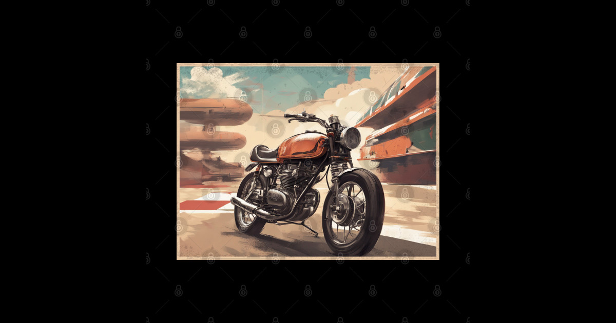 Vintage Cafe racer 50s vibe motorcycle - Cafe Racer Motorcycle ...