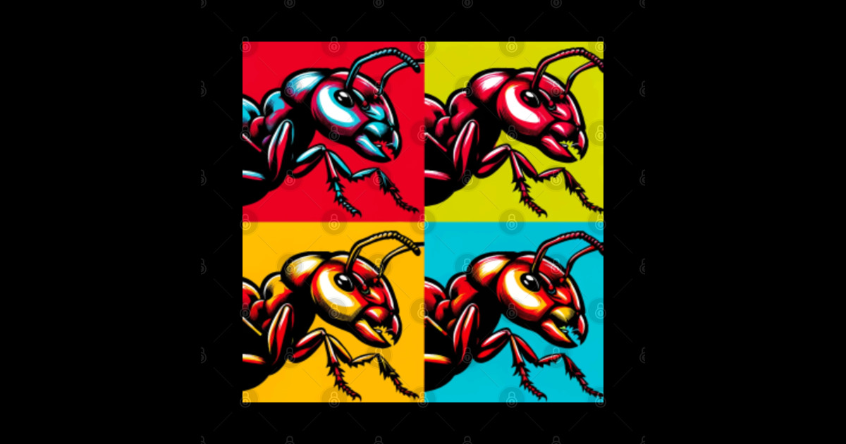 Pop Red Fire Ant - Cool Insect - Cool Insect - Posters and Art Prints ...