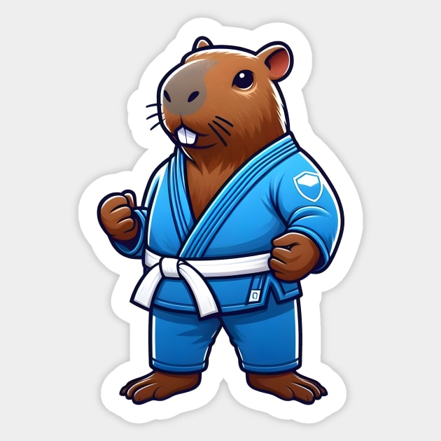 Jiu-Jitsu Capybara - Brazilian Jiu Jitsu - Sticker | TeePublic