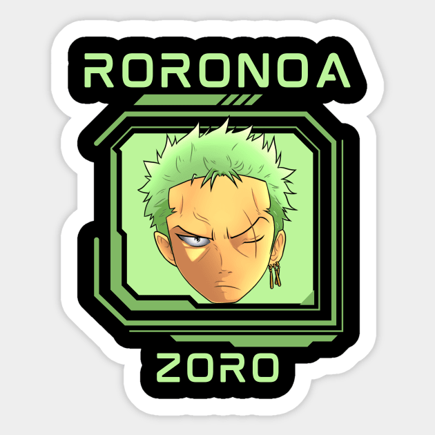Roronoa Zoro Face - Roronoa Zoro - Sticker | TeePublic