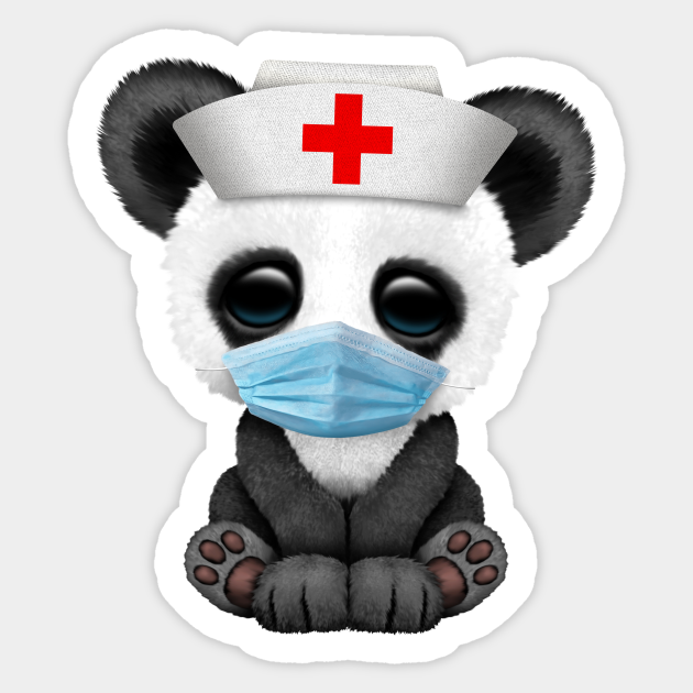 Baby Panda Bear Nurse - Nurse - Sticker | TeePublic