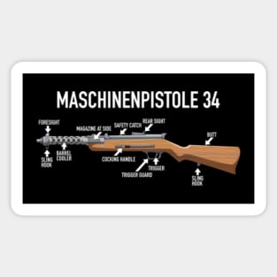 Mp 34 German Ww2 Submachine Gun Diagram Stickers for Sale | TeePublic