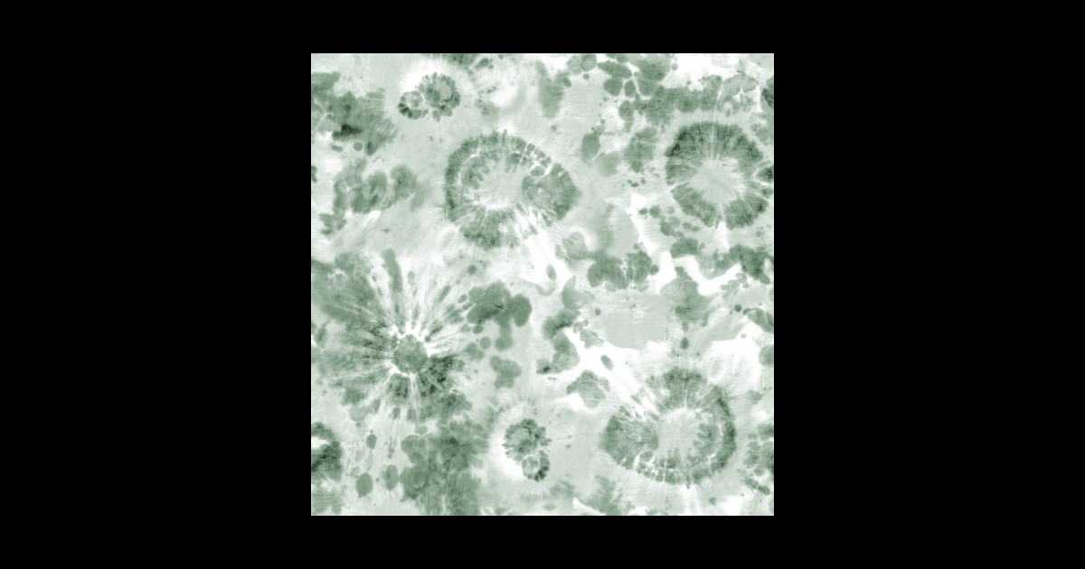 Sage Green Psychedelic Tie-Dye - Sage Green - Sticker | TeePublic