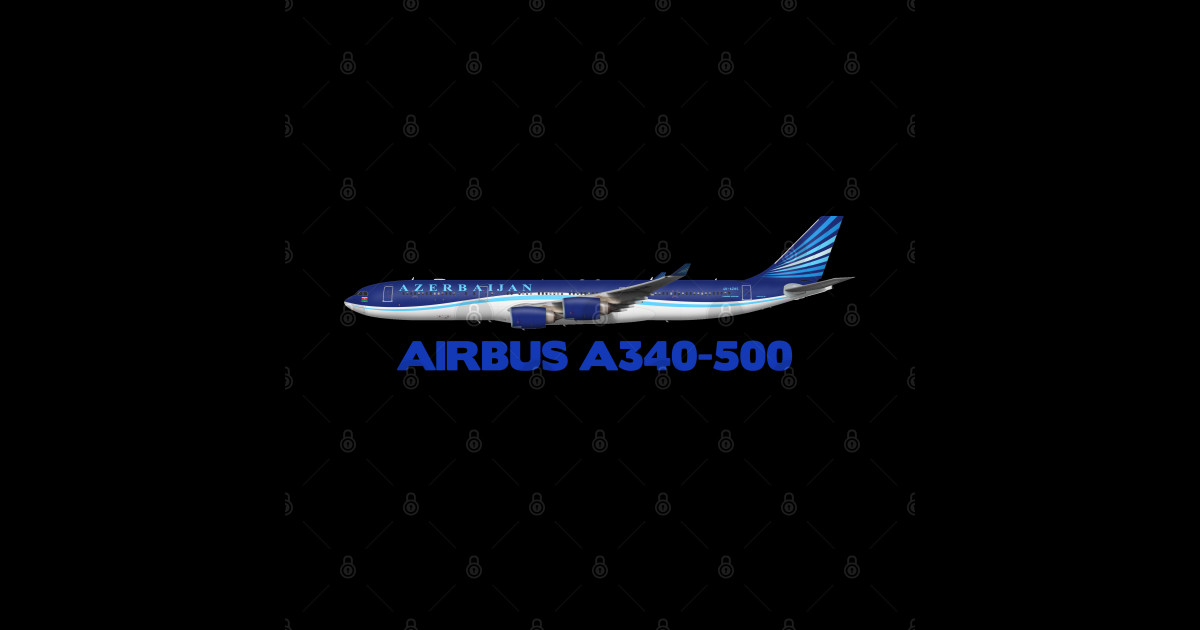 Airbus A340-500 - Azerbaijan Airlines - A345 - Sticker | TeePublic
