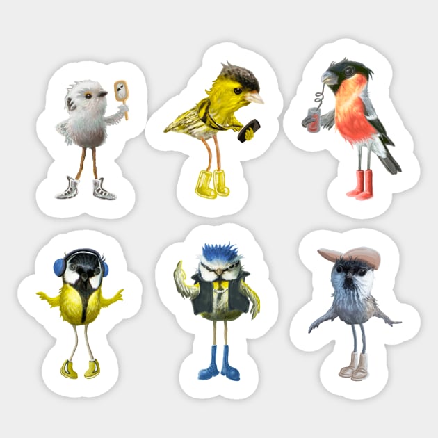 Funny backyard birds - Bird - Sticker | TeePublic