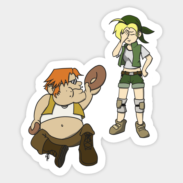 Fat Tarma and Eri - Metal Slug - Sticker | TeePublic