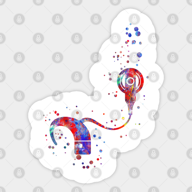 Cochlear implant - Medical Art - Sticker | TeePublic