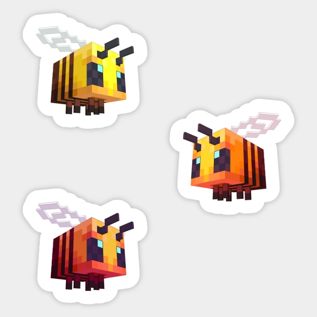 Minecraft Bees Trio - Minecraft - Sticker | TeePublic