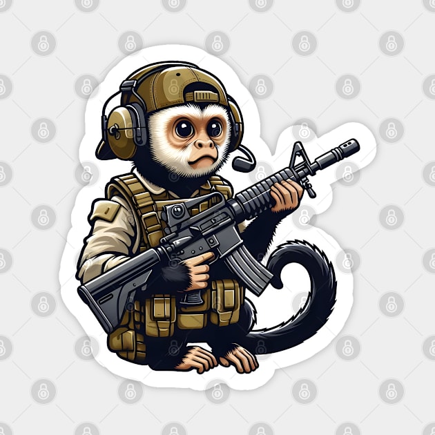 Tactical Monkey - Monkey - Magnet | TeePublic