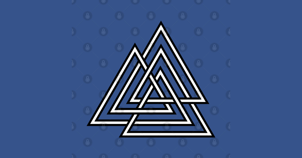 Valknut Knot Old Symbol Of Interlaced Triangles 1 - Borromean Rings - T ...