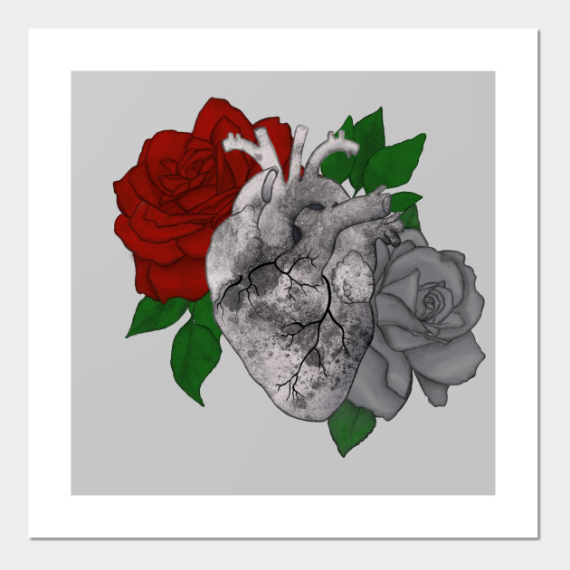 Floral heart decay - Anatomical Heart - Posters and Art Prints | TeePublic