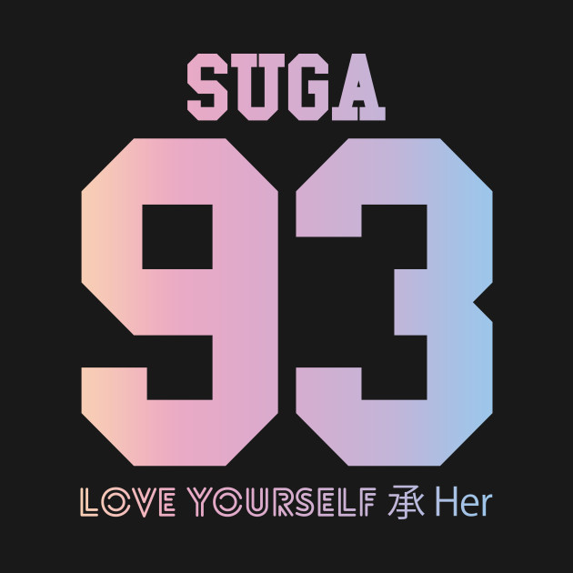 BTS (Bangtan Boys) LOVE YOURSELF 轉 'Her' Suga 93 Jersey - Bts Suga 93 ...