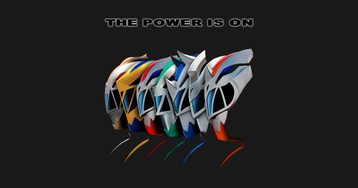 The Power Is On! - Mighty Morphin Power Rangers - T-Shirt | TeePublic