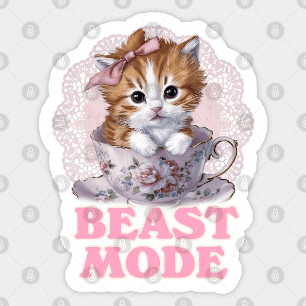 Beast Mode Funny Kitten Tshirt, Funny Cat Meme Shirt, Boyfriend Gifts ...