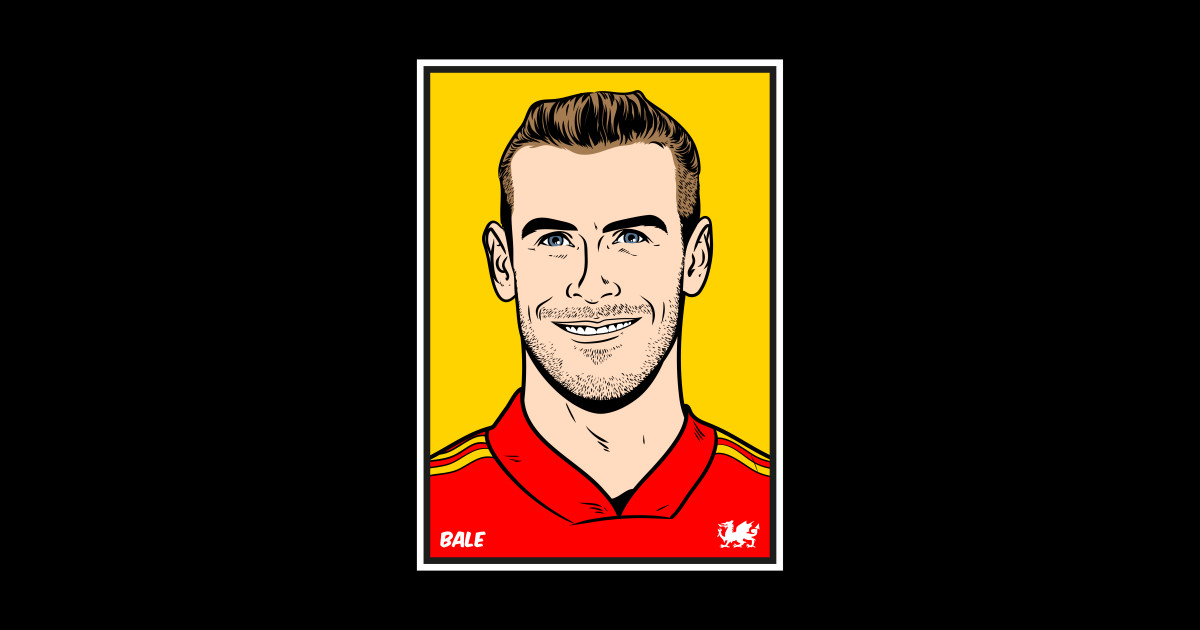 Gareth Bale, Wales football star - Gareth Bale - Sticker | TeePublic