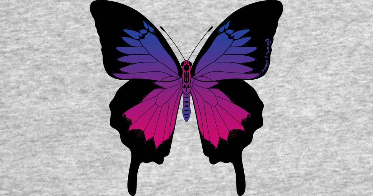 Subtle Bisexual Pride Swallowtail Butterfly - Lgbt - T-Shirt | TeePublic