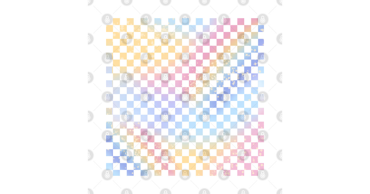 Pastel Rainbow Checkerboard Pattern - Checkerboard - T-Shirt | TeePublic