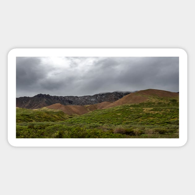 Hills of Denali - Travel - Sticker | TeePublic