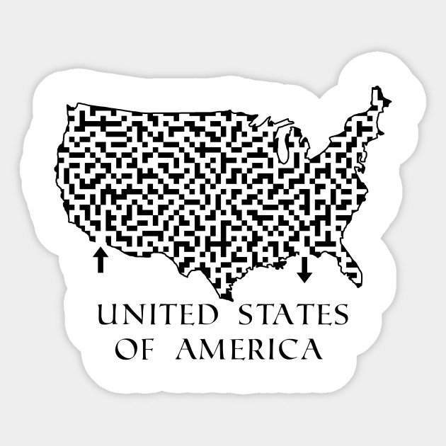 United States of America Shaped Maze & Labyrinth - United States Of ...