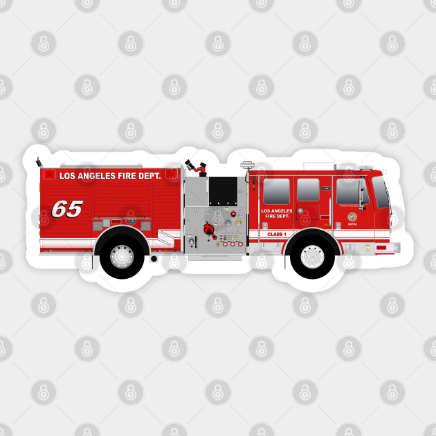 Los Angeles Fire Department Engine - Lafd Engine - Sticker | TeePublic