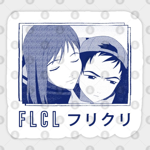 Fooly Cooly (FLCL) -- Vintage Faded Aesthetic - Flcl - Sticker | TeePublic