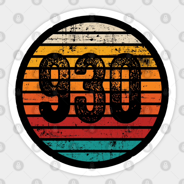 Distressed Vintage Sunset 930 Area Code - 930 Area Code - Sticker ...