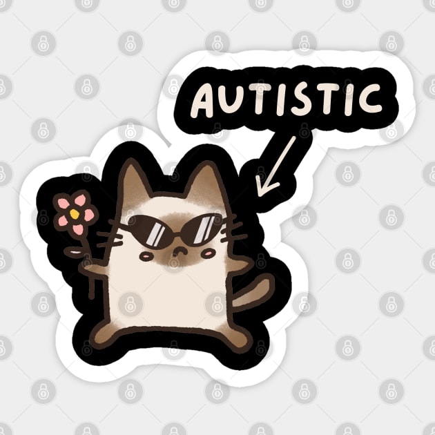 Autistic Cat (Dark) - Autistic Cat - Sticker | TeePublic