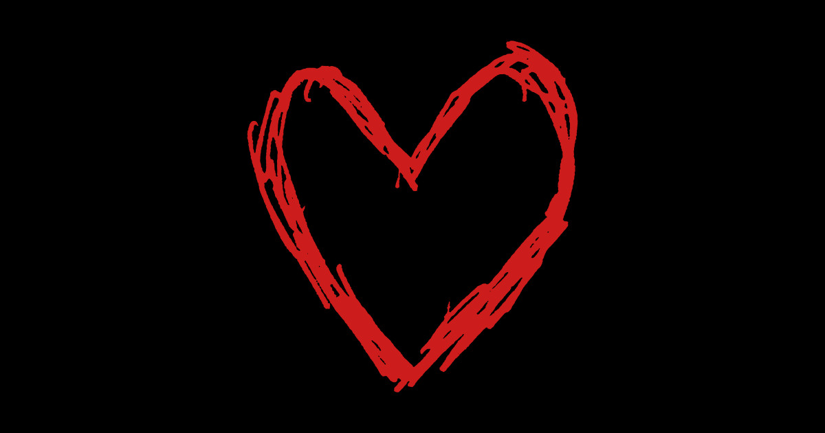 Scratchy Heart - Heart - Sticker | TeePublic