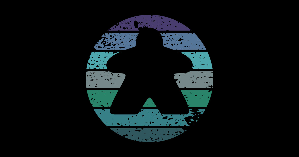 Retro Board Game Meeple - Meeple - Sticker | TeePublic