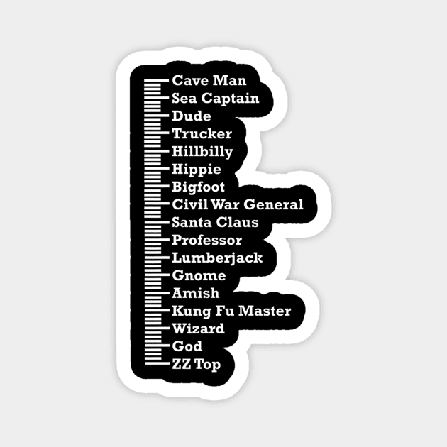 Measurement Chart Beard - Beard - Magnet | TeePublic