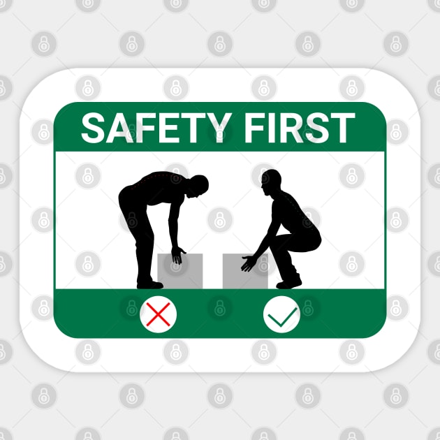 Safe manual handling. - New Work - Sticker | TeePublic