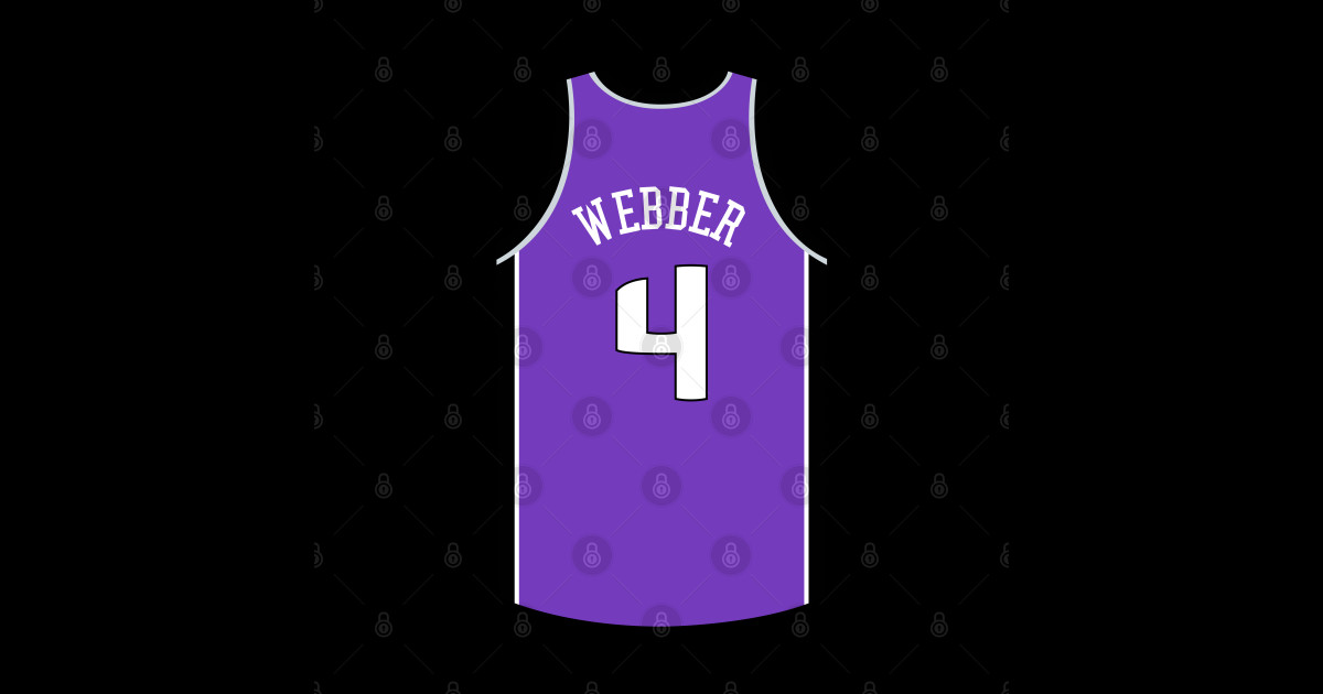 Chris Webber Sacramento Jersey Qiangy - Chris Webber - Sticker | TeePublic