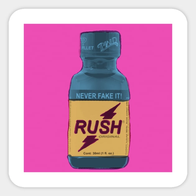Rush! Pop Art Amyl Poppers - Pop Art - Sticker | TeePublic